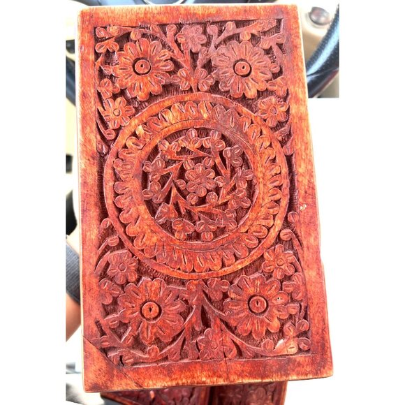 Storage & Organization | Vintage Carved Wood Jewelry Nesting Box Set Of ...